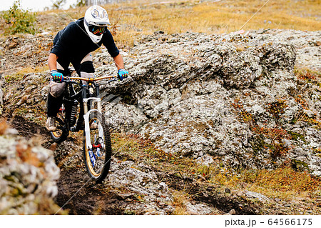 man rider riding on mountain trail | materials | digitalstage