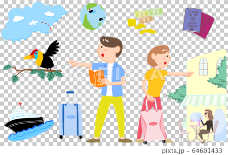 Illustration of a couple going abroad - Stock Illustration [64601433 ...