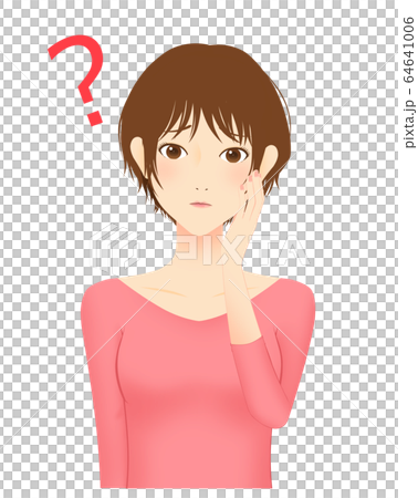 Female facial expression doubt? - Stock Illustration [64641006] - PIXTA