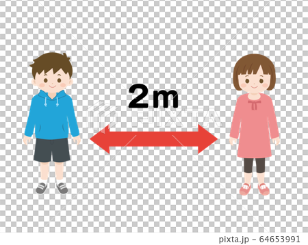 Illustration of children 2 meters away - Stock Illustration [64653991 ...