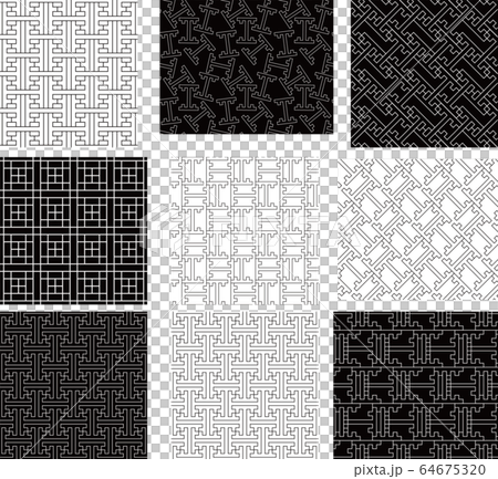 T-shaped geometric system Japanese pattern... - Stock Illustration ...