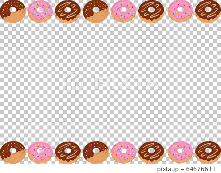 Crayon style donut frame - Stock Illustration [64676611] - PIXTA