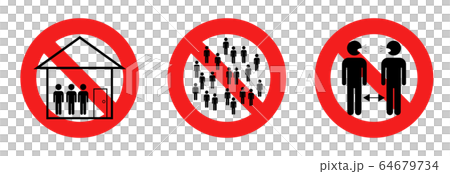 Image of 3 closed spaces, closed spaces, dense... - Stock Illustration ...