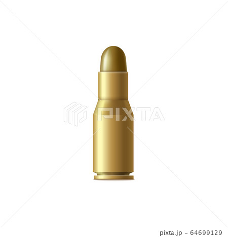 Military rifle bullet from side view isolated...のイラスト素材 [64699129] - PIXTA