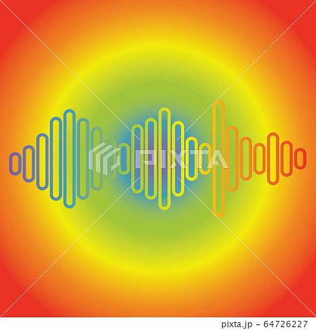 Colorful music background. Music wave player jpegのイラスト素材 [64726227] - PIXTA