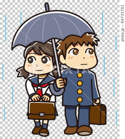 Rainy season / student - Stock Illustration [64735701] - PIXTA