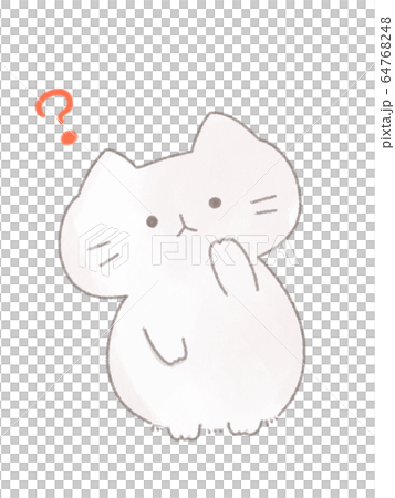 Doubt cat illustration - Stock Illustration [64768248] - PIXTA