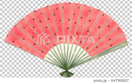 Watermelon pattern fan - Stock Illustration [64790087] - PIXTA