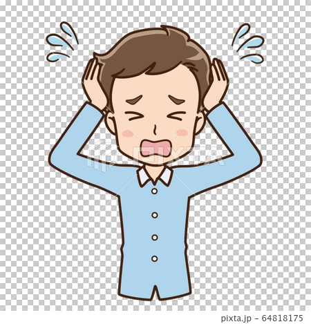 Illustration of a panicking man - Stock Illustration [64818175] - PIXTA