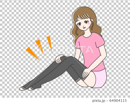 Woman wearing compression socks (black) - Stock Illustration [64904115 ...