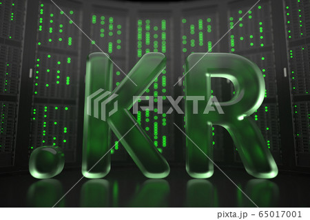 Korean domain .kr on server room background....のイラスト素材 [65017001] - PIXTA