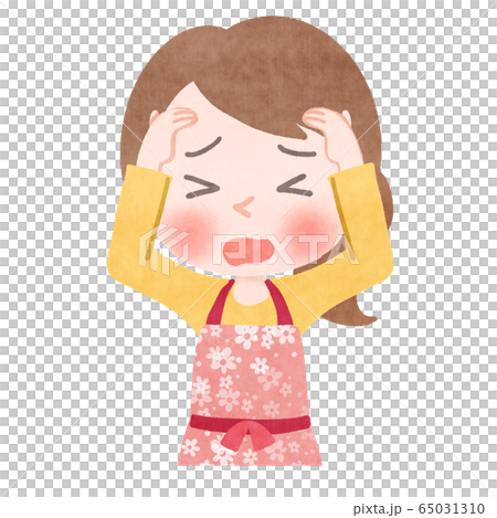 Person housewife impatient pose upper body - Stock Illustration ...