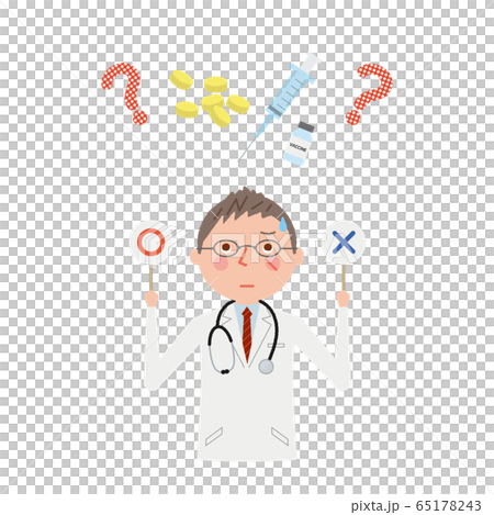 Doctor injection troubled doctor male vector... - Stock Illustration ...