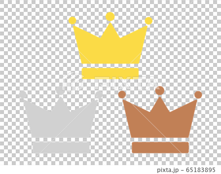 Illustration of gold silver bronze crown - Stock Illustration [65183895 ...