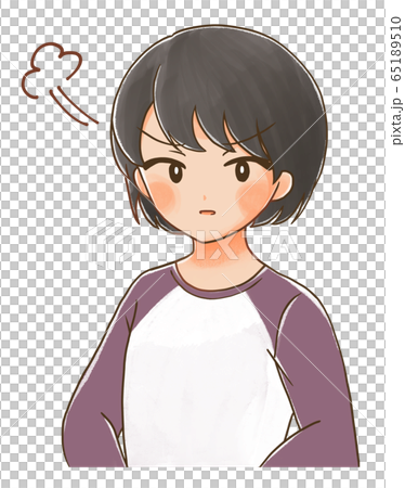 Shortcut child (angry face) - Stock Illustration [65189510] - PIXTA