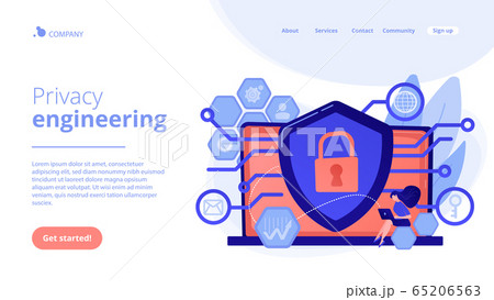 Privacy engineering concept landing page.のイラスト素材 [65206563] - PIXTA