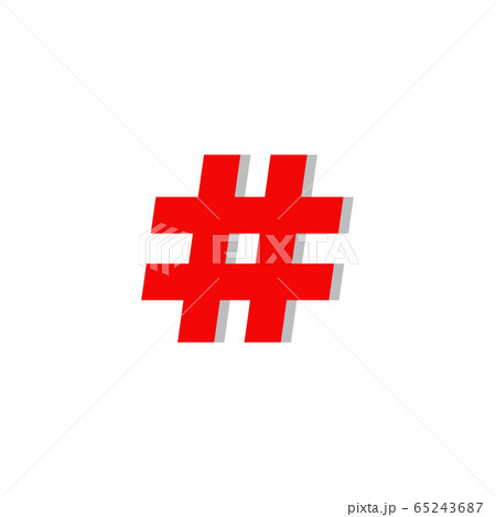 Hash tag logo design vector templateのイラスト素材 [65243687] - PIXTA