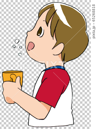 A girl who gargle - Stock Illustration [65268818] - PIXTA