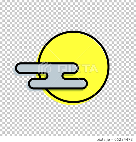 Japanese style icon [moon and cloud] - Stock Illustration [65284478 ...