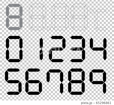 Digital number set - Stock Illustration [65296861] - PIXTA