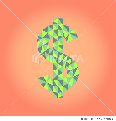 Vector low poly dollar signのイラスト素材 [65299803] - PIXTA