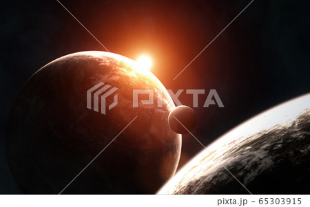 Deep space planets in the light of the rising red | materials ...