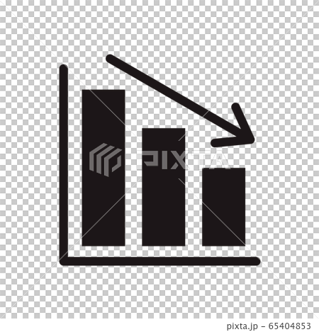 Business icon of falling graph - Stock Illustration [65404853] - PIXTA