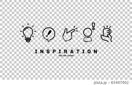 靈感圖標設置矢量圖-插圖素材 [65407002] - PIXTA圖庫
