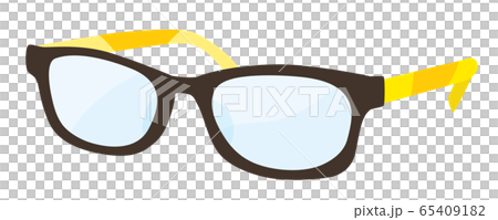 Illustration of yellow border glasses - Stock Illustration [65409182 ...