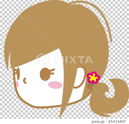 Angled face girl expressionless - Stock Illustration [65414897] - PIXTA