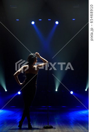Singer Silhouette On Stage