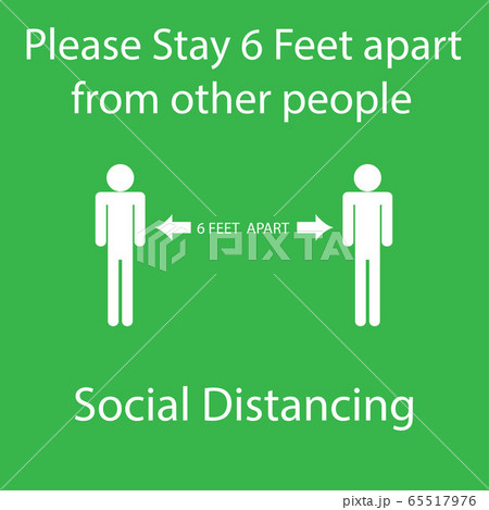 Icon people concept Social Distancing stay 6 feetのイラスト素材 [65517976] - PIXTA