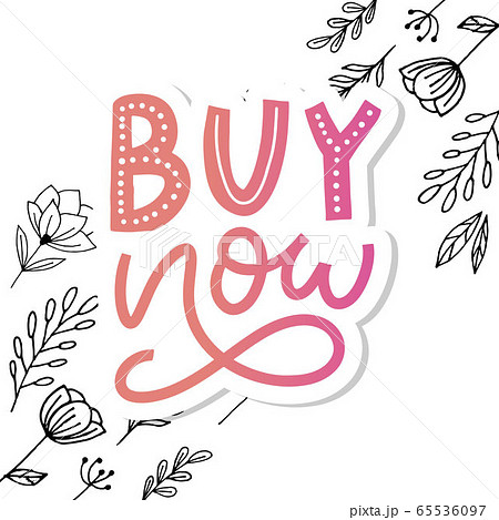 Slogan Buy now letter for web background design.のイラスト素材 [65536097] - PIXTA