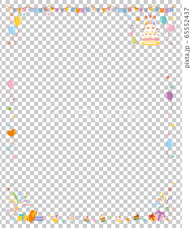 Party frame (portrait / divided into three parts) - Stock Illustration ...