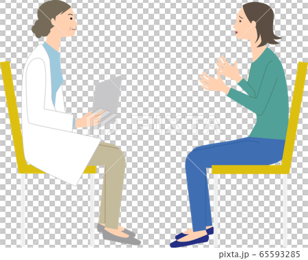 Woman receiving counseling vector - Stock Illustration [65593285] - PIXTA