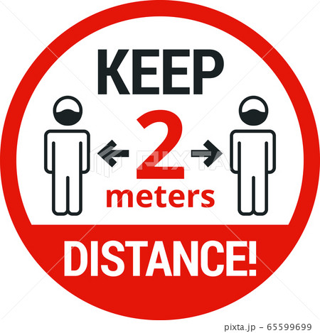 Keep safe social distance signのイラスト素材 [65599699] - PIXTA