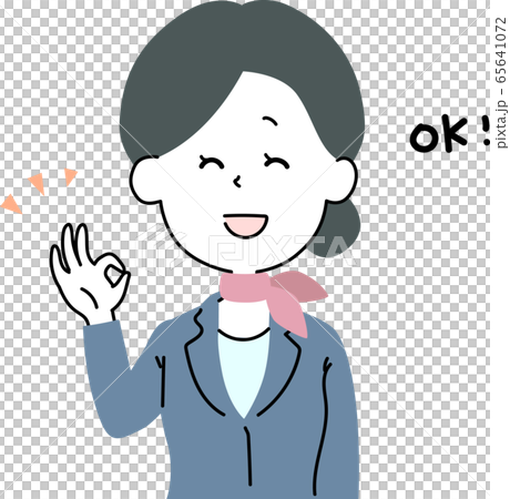 Facial expression OK female - Stock Illustration [65641072] - PIXTA