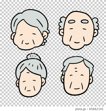 4 types of grandfather and grandmother icons - Stock Illustration ...