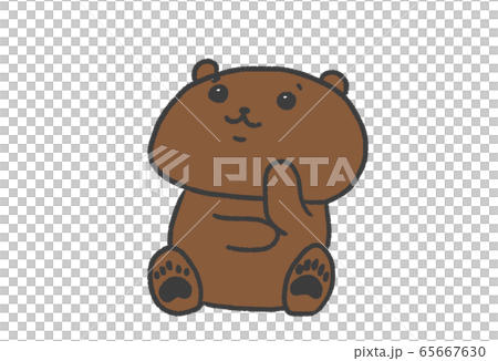 Little bear thinking about something - Stock Illustration [65667630 ...