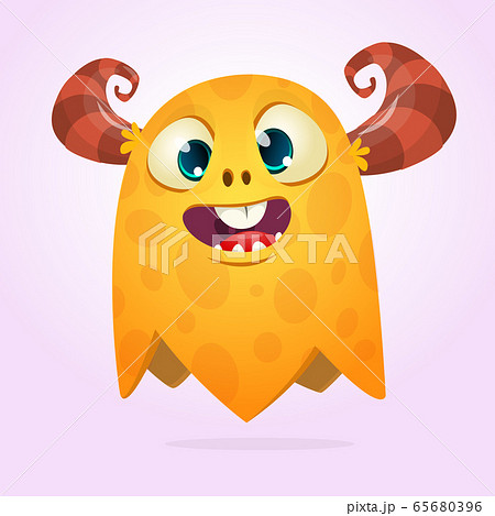 Funny cartoon flying monster. Vector illustrationのイラスト素材 [65680396] - PIXTA