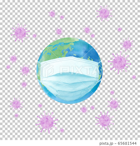 A masked Earth image surrounded by... - Stock Illustration [65681544 ...