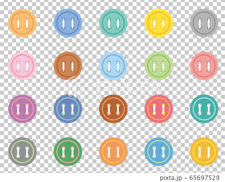 Button icon (with warp thread) - Stock Illustration [65697529] - PIXTA
