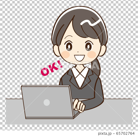 Woman, suit, clerical, understanding - Stock Illustration [65702764 ...