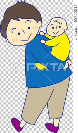 Piggyback baby - Stock Illustration [65730017] - PIXTA