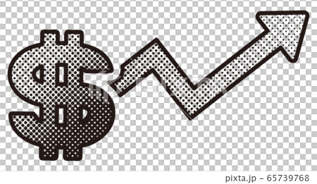 Dollar sign and rising arrow - Stock Illustration [65739768] - PIXTA