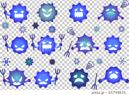 A set of two groups, a vicious virus with a... - Stock Illustration ...