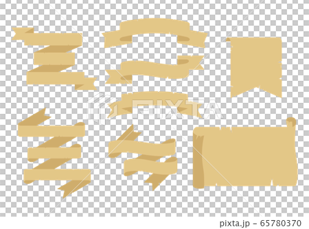 Ripped paper-like ribbon set - Stock Illustration [65780370] - PIXTA