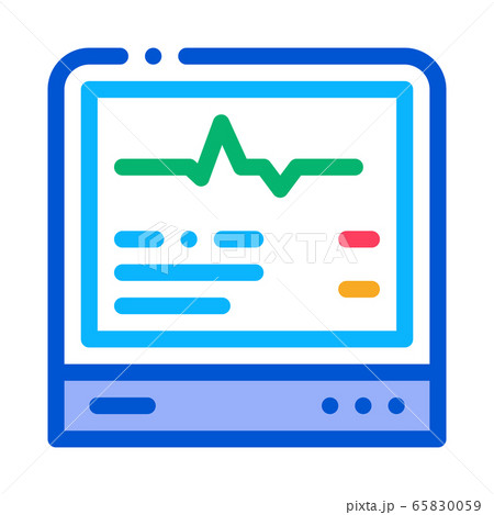 patient chart card icon vector outline...のイラスト素材 [65830059] - PIXTA