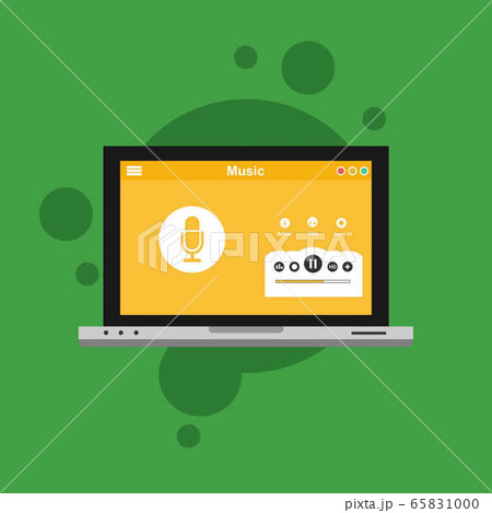 Online Music entertainment Vector Illustrationのイラスト素材 [65831000] - PIXTA