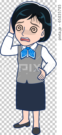 Female clerk _ whole body - Stock Illustration [65835785] - PIXTA